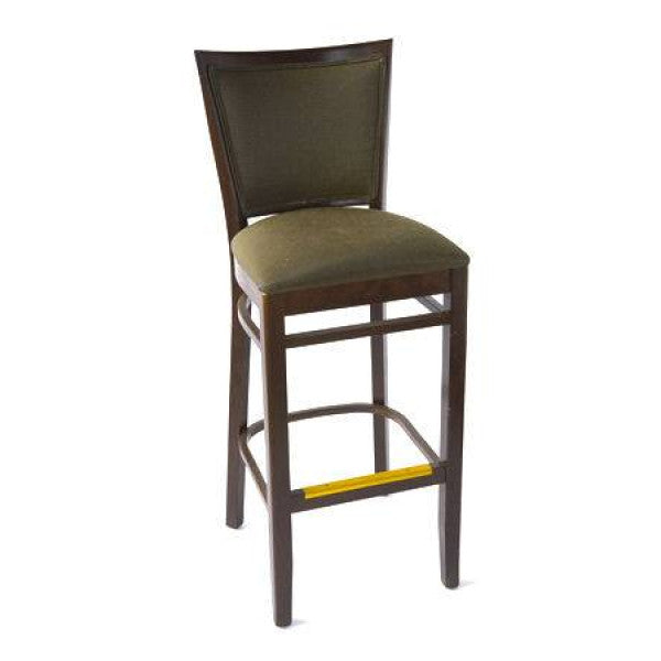 Checker Back Wood Bar Stool W/ Padded Back – D. W. Gilbert & Company