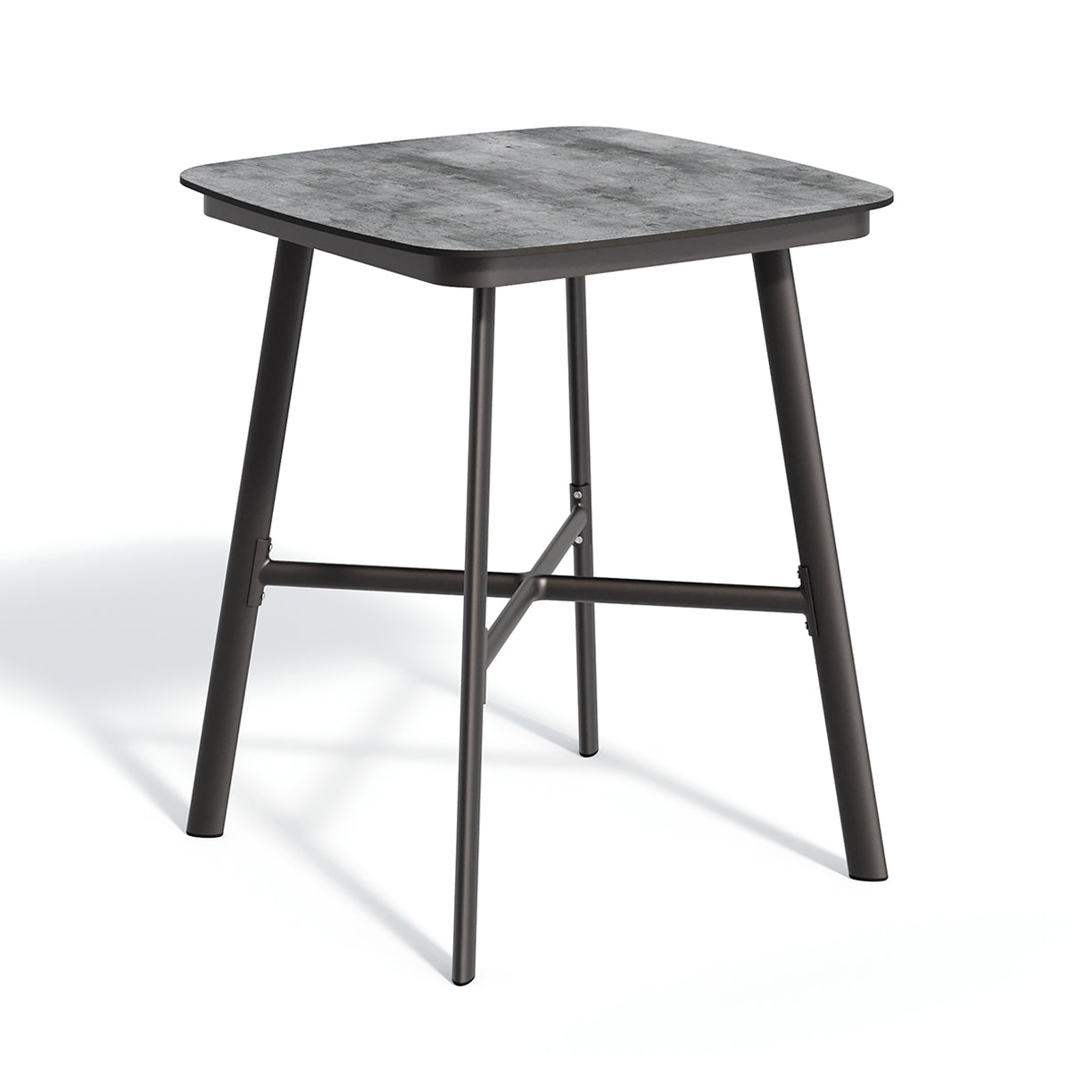 Eiland 36" Square Bar Table - Skyline HPL top and Carbon Powder-Coated ...